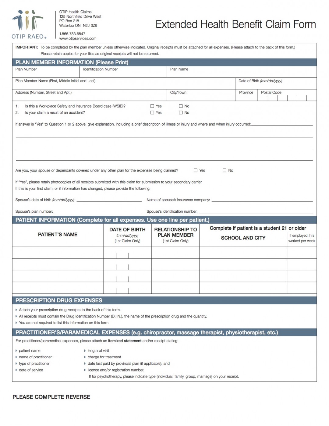 Download Forms for Patients | Sound Orthotics